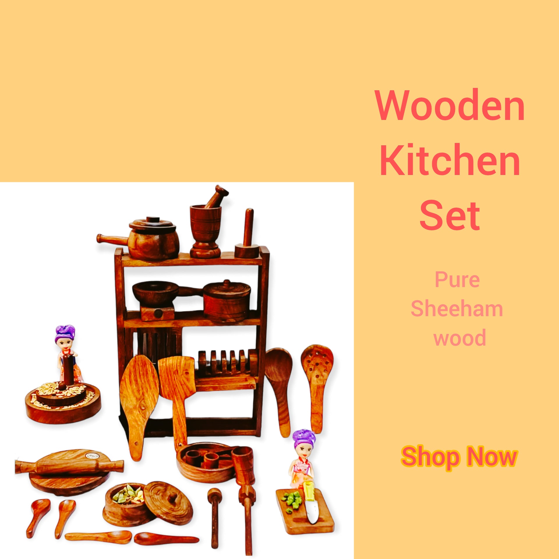 Wooden Kitchen Set Complete set – Jagrishti Toys